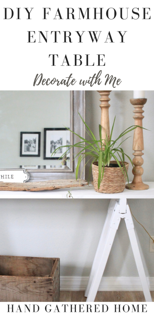 DIY Farmhouse Entryway Table - Decorate with Me