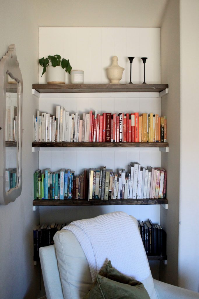 DIY Simple Open Shelving for Book Storage – Hand Gathered Home